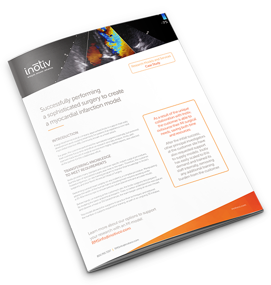 Performing a myocardial infarction surgery in rats